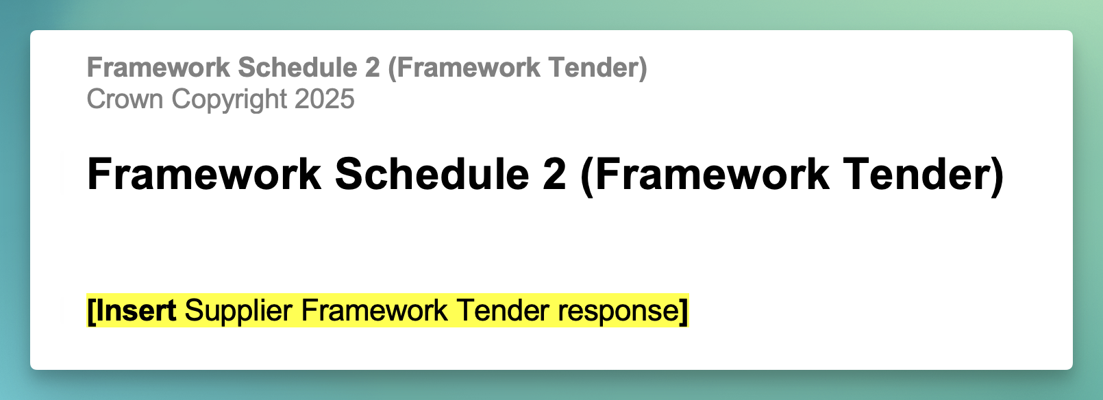 Tactical Communicastion Systems (TacSys) Framework Tender Documents ...